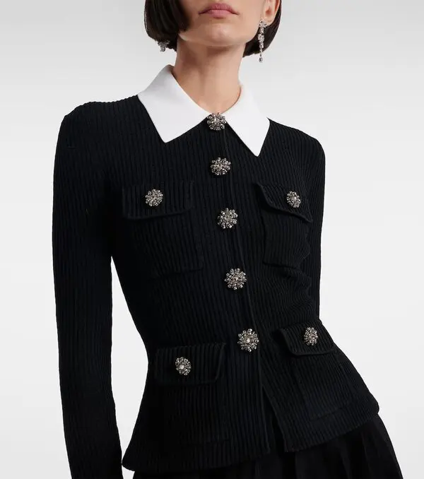 SELF-PORTRAIT Embellished Pleated Mini Dress