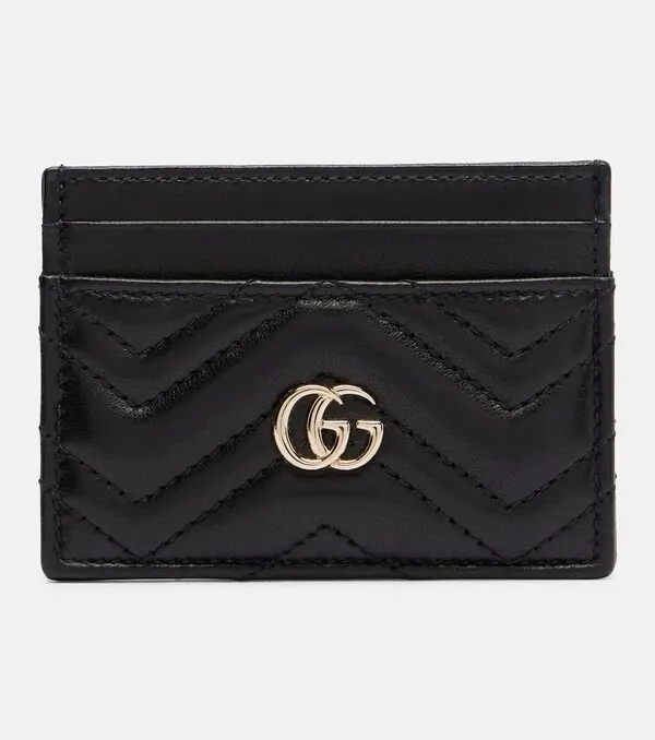 Gucci Gg Leather Card Holder - Black