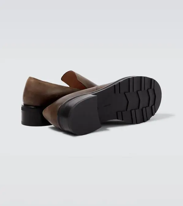 THE ROW Leather Slip-on Shoes