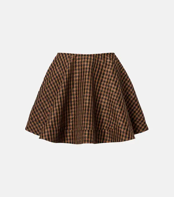 GANNI Checked Mini Skirt