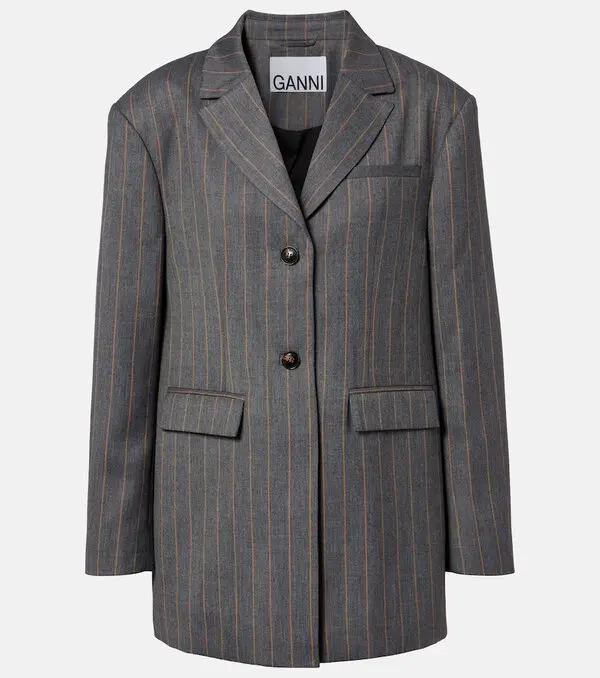 GANNI Pinstripe Blazer