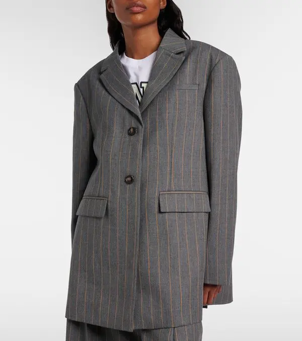 GANNI Pinstripe Blazer