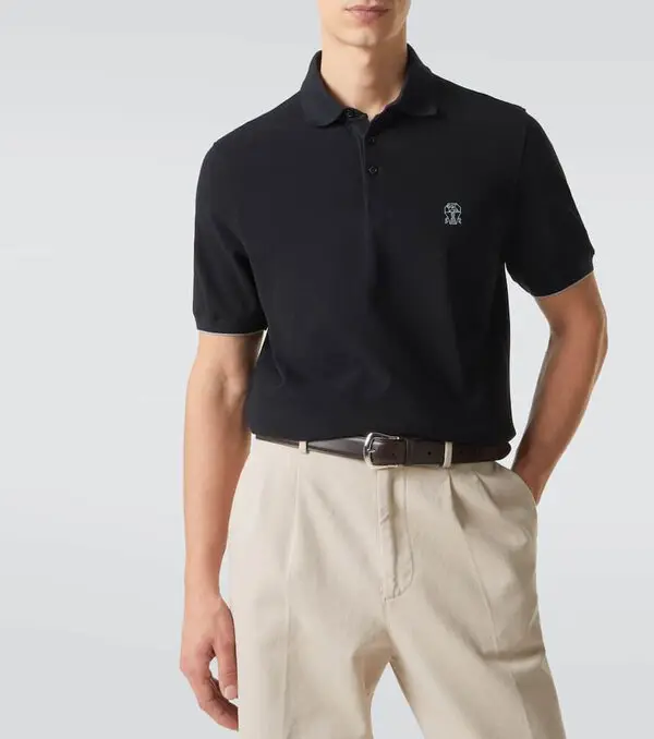 Brunello Cucinelli Logo Cotton Polo Shirt