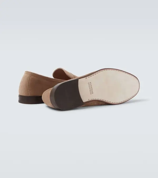 Brunello Cucinelli Suede Penny Loafers
