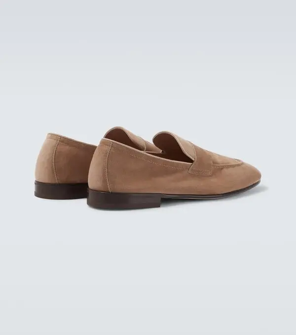 Brunello Cucinelli Suede Penny Loafers