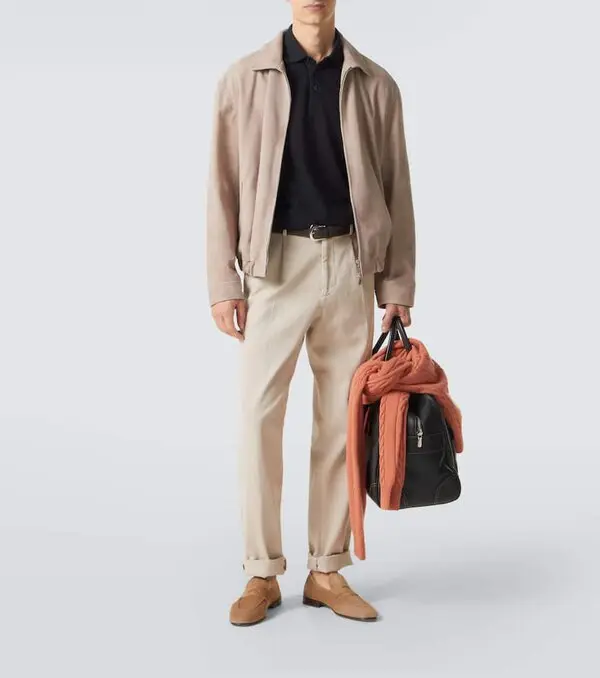 Brunello Cucinelli Suede Penny Loafers