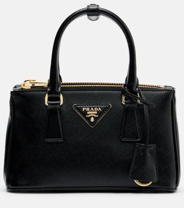 Prada Galleria Leather Top Handle Bag - Black