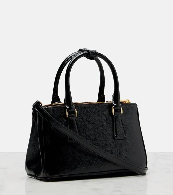 Prada Galleria Leather Top Handle Bag - Black