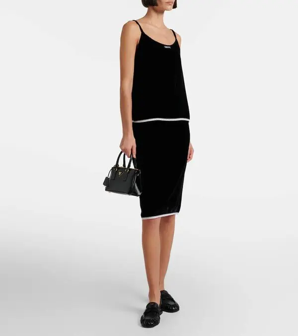 Prada Galleria Leather Top Handle Bag - Black