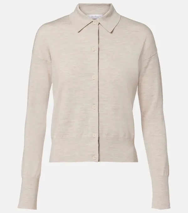 Max Mara Medeola Wool-blend Cardigan - Beige