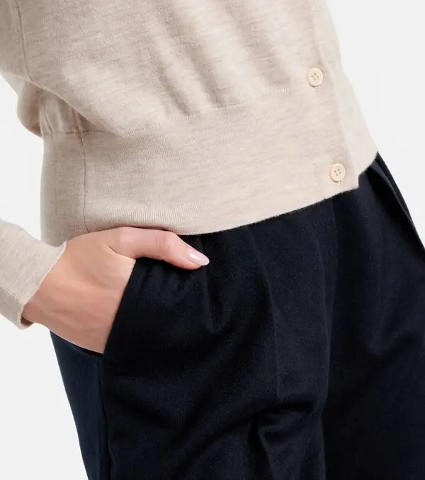 Max Mara Medeola Wool-blend Cardigan - Beige