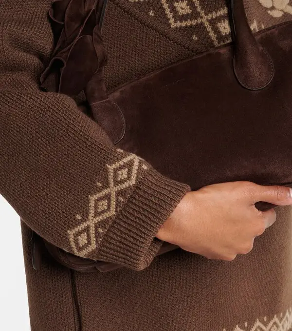 Magda Butrym Fair Isle Jacquard Wool Sweater - Brown