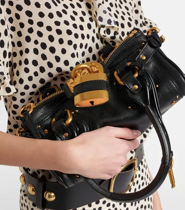 Chloé Paddington Small Leather Shoulder Bag - Black