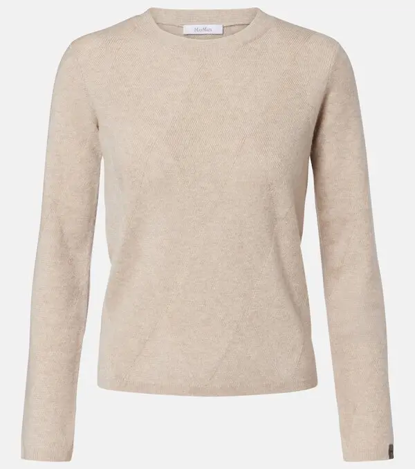 Max Mara Baffo Cashmere Sweater - Beige