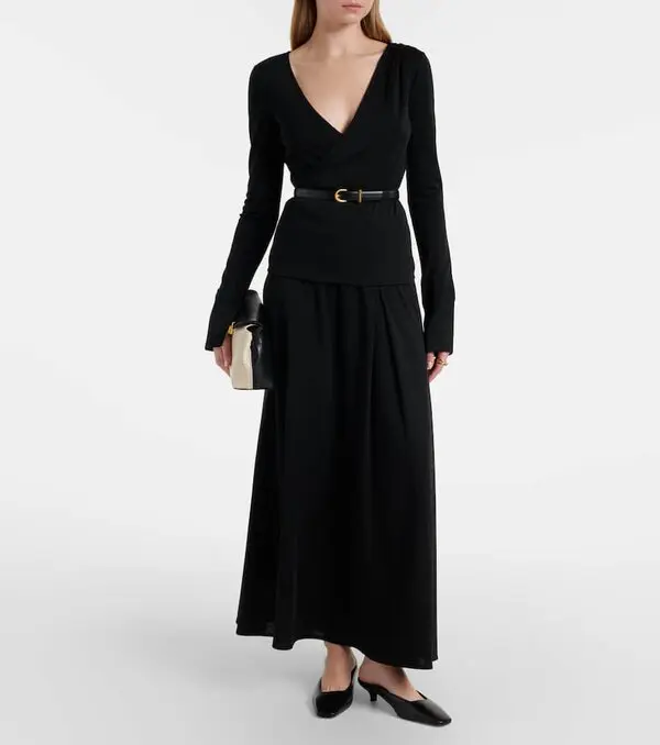 Max Mara Stilla Virgin Wool Maxi Skirt - Black