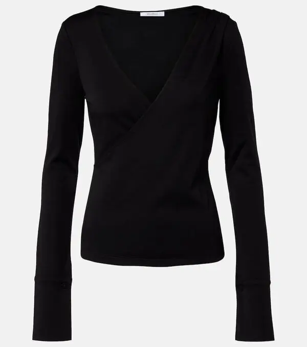 Max Mara Adagio Virgin Wool Wrap Top