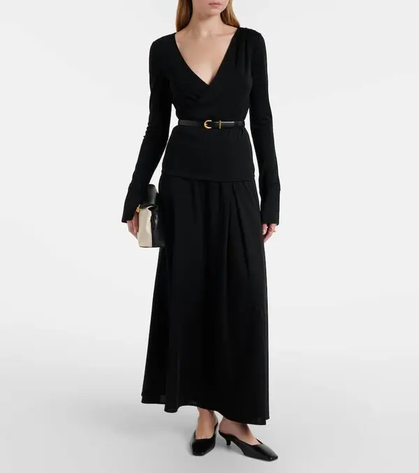 Max Mara Adagio Virgin Wool Wrap Top