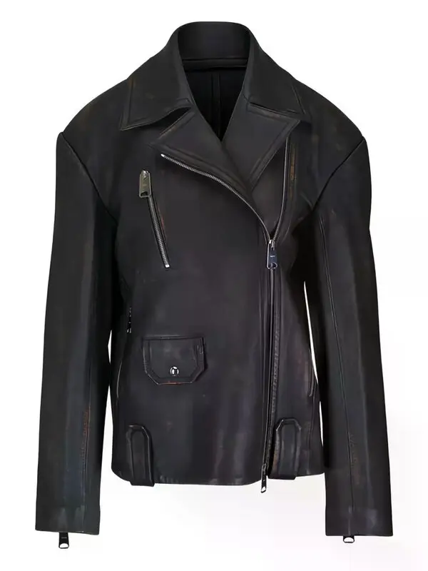 Khaite Catalina Leather Jacket - Black