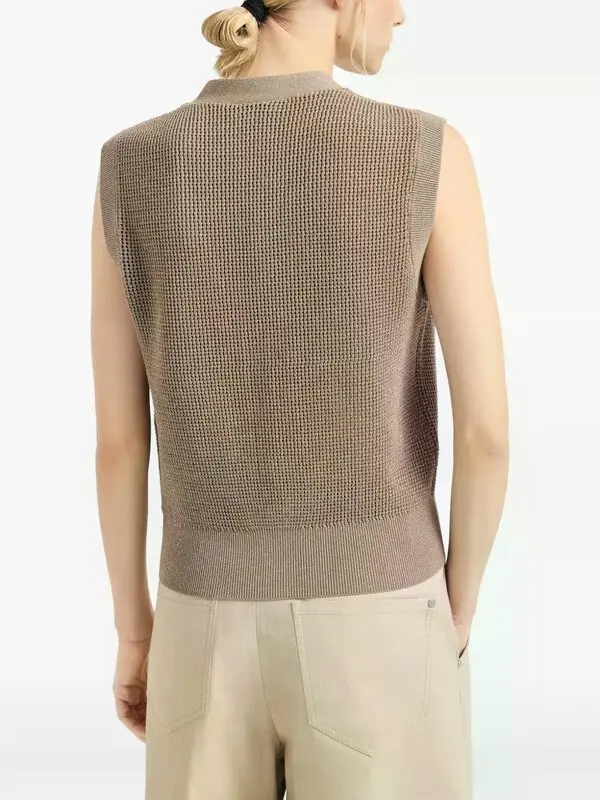 Brunello Cucinelli Sleeveless Buttoned Cardigan