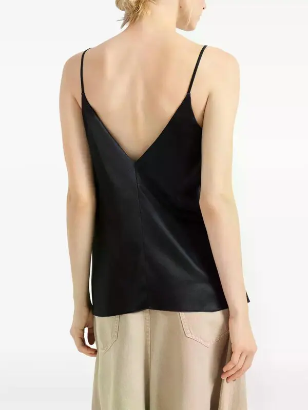 Brunello Cucinelli V-neck Top - Black