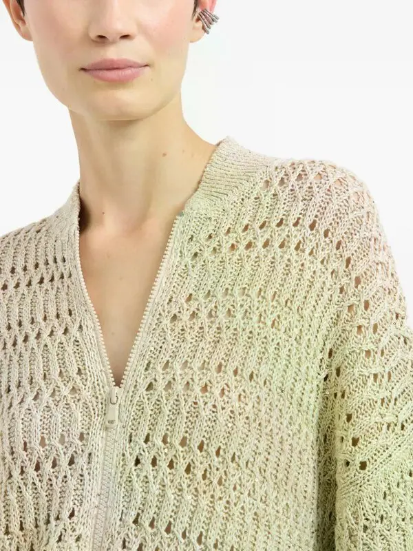 Brunello Cucinelli Zip-up Cardigan - Neutrals