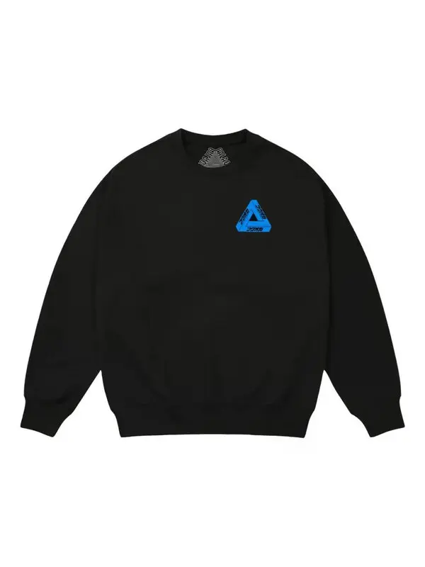PALACE Graphic Print Crew-neck Sweatshirt - Black