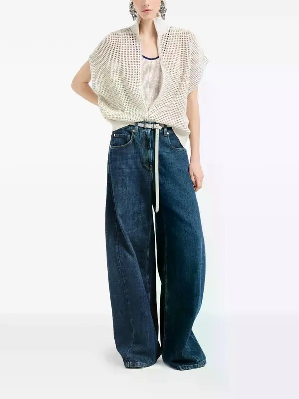 Brunello Cucinelli Cotton Net-knitting Cardigan - Neutrals