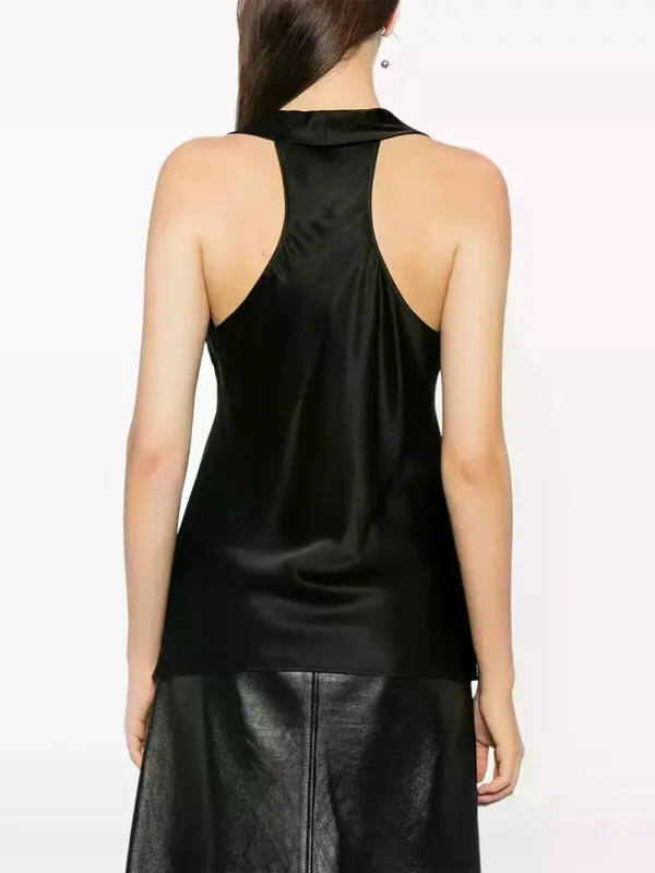 Helmut Lang U-neck Silk Top