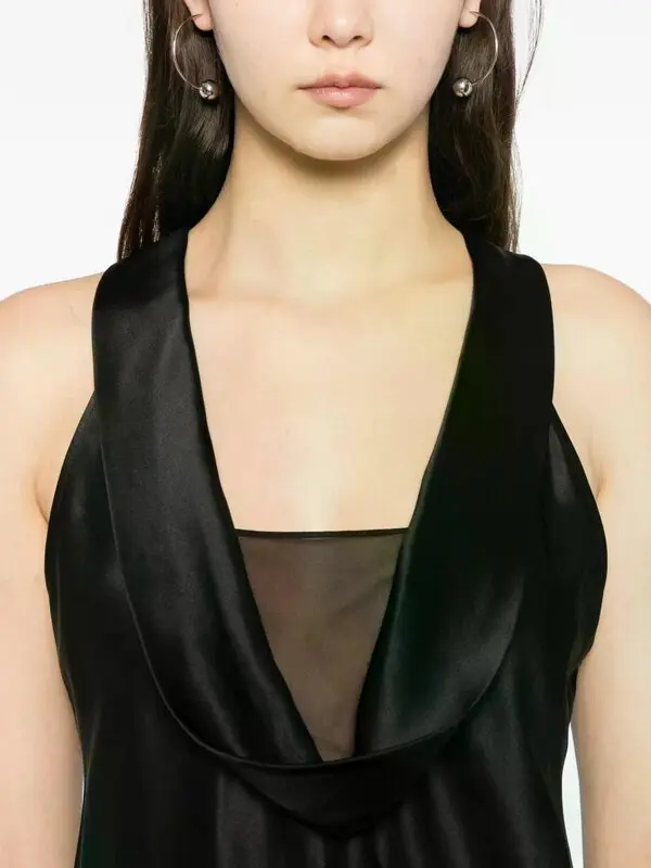 Helmut Lang U-neck Silk Top