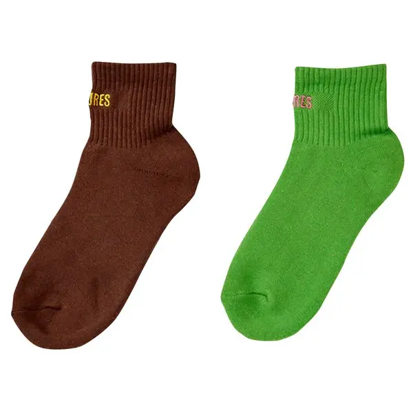PLEASURES Socks 2 Pack - Brown
