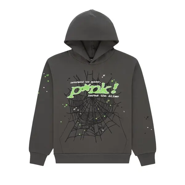 SP5DER Sp5 Punk Pullover Hoodie - Grey