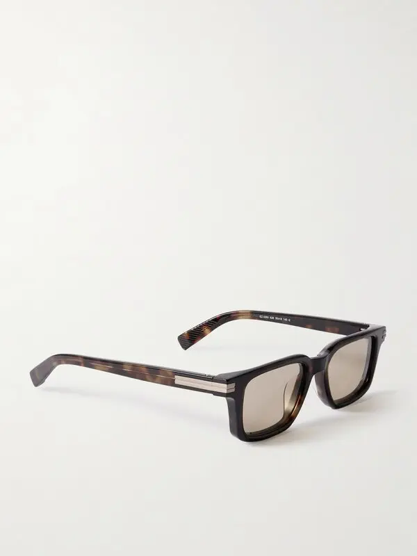 Zegna D-frame Acetate Sunglasses - Tortoiseshell