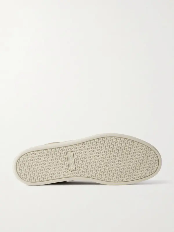 TOM FORD Warwick Perforated Suede Sneakers - Brown