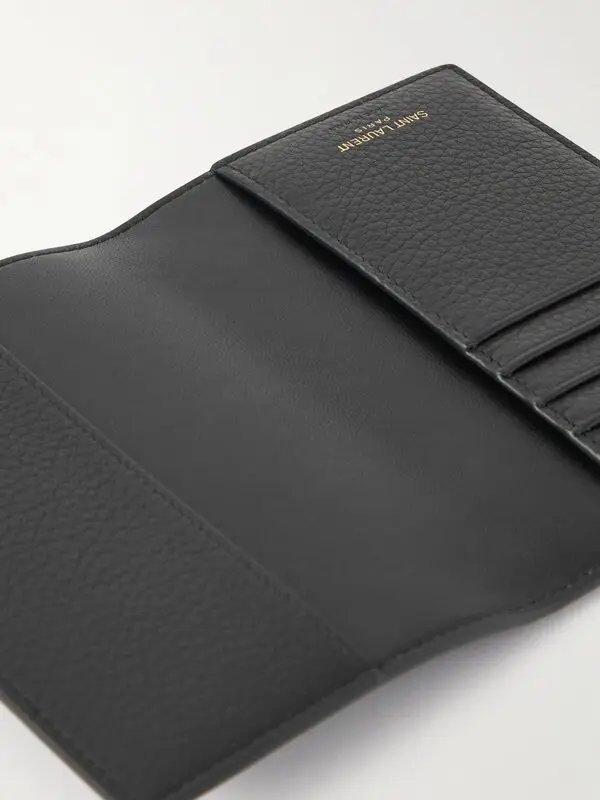Saint Laurent Full-grain Leather Billfold Wallet - Black