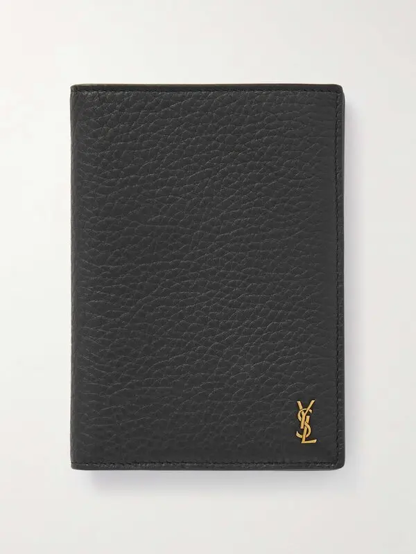 Saint Laurent Full-grain Leather Billfold Wallet - Dark Green