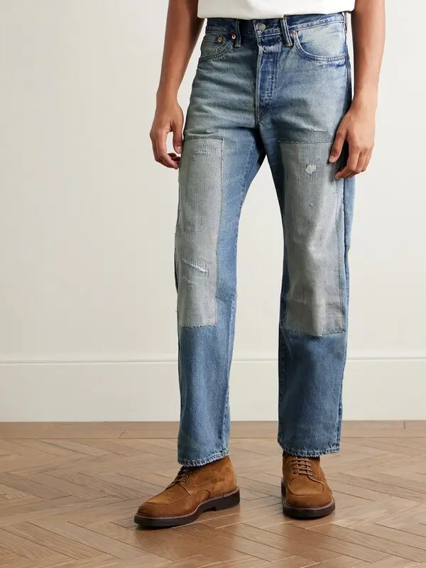 Ralph Lauren Straight-leg Panelled Selvedge Jeans