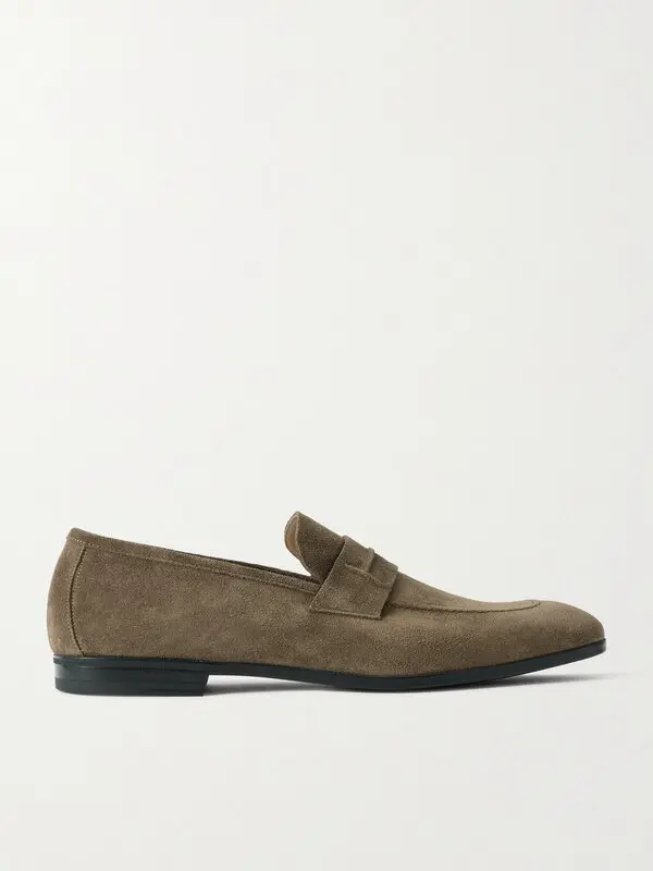 TOM FORD Suede Penny Loafers