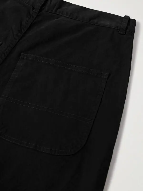 NILI LOTAN Carpenter Straight-leg Cropped Trousers - Black