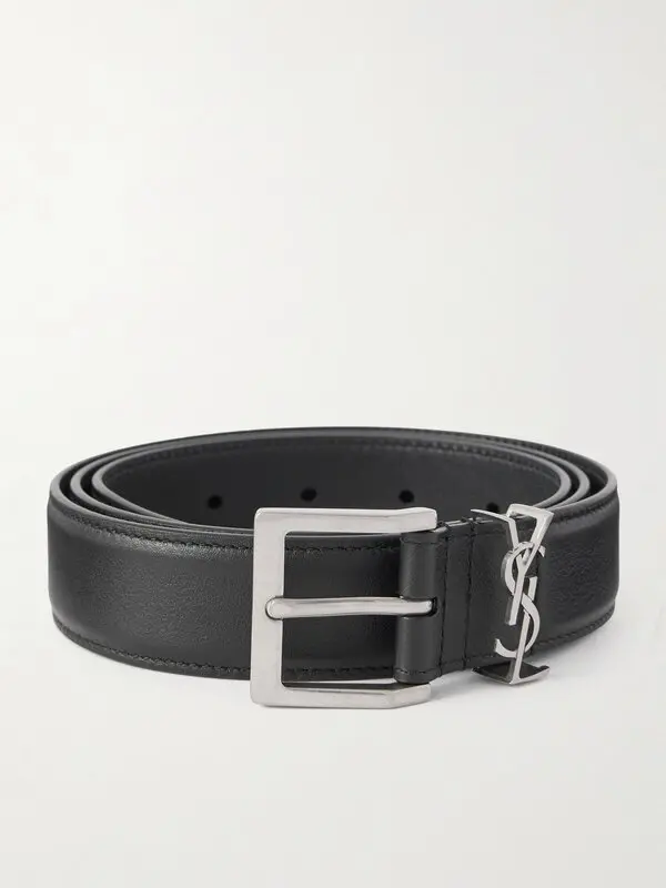 Saint Laurent Leather Belt - Black