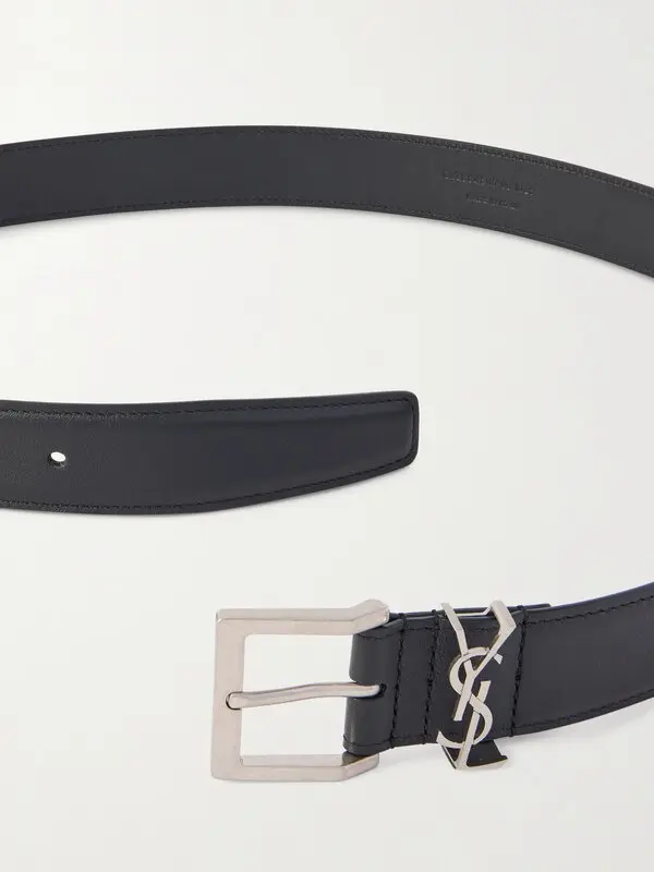 Saint Laurent Leather Belt - Black