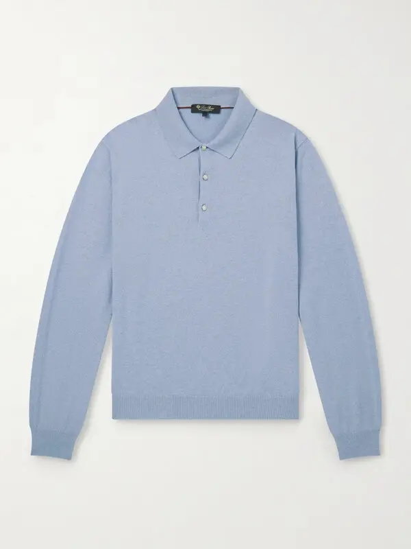 Loro Piana Cashmere Polo Shirt - Blue