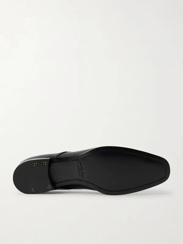 Saint Laurent Stanton Leather Derby Shoes - Black
