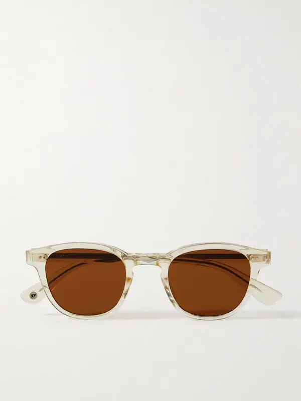 Garrett Leight Round-frame Acetate Sunglasses - Neutrals