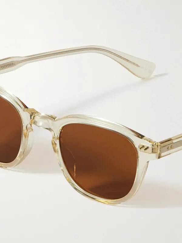 Garrett Leight Round-frame Acetate Sunglasses - Neutrals