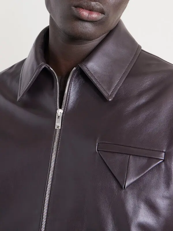 Bottega Veneta Leather Blouson Jacket