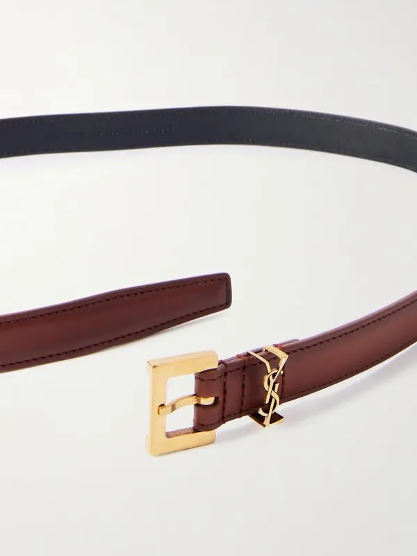 Saint Laurent Leather Belt - Brown