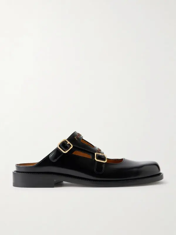 Marni Sabot Woven Leather Slip-ons - Black