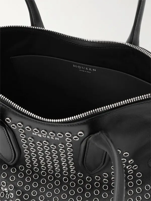 Alexander McQueen Manta Eyelet-embellished Leather Shoulder Bag
