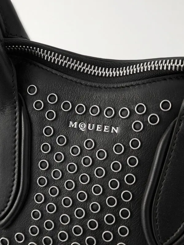 Alexander McQueen Manta Eyelet-embellished Leather Shoulder Bag