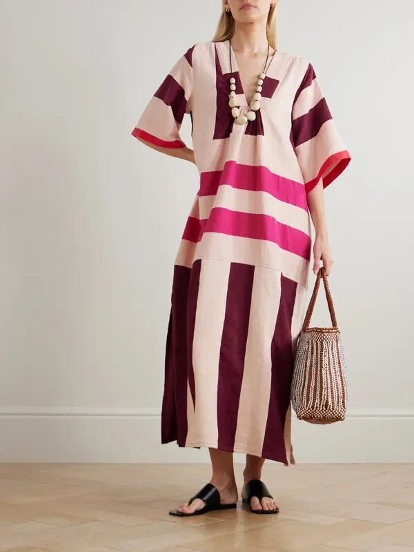 LEMLEM Edna Paneled Cotton Maxi Dress